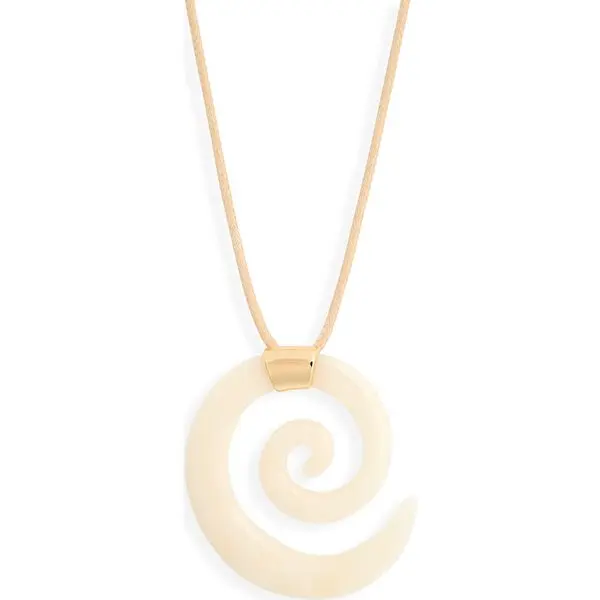 Ettika Aura Spiral Cord Necklace - Bone