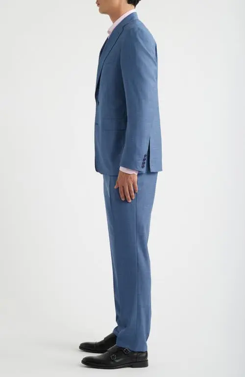 Canali Capri Trim Fit Mélange Super 130s Wool Suit - Light Blue
