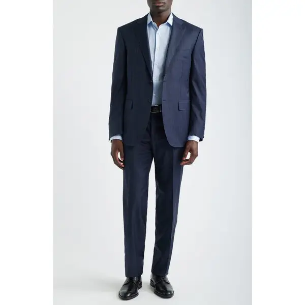 Canali Siena Regular Fit Pinstripe Super 170s Wool Suit