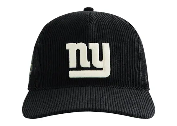 Kith X 47 X New York Giants Corduroy Trucker Hat - Black