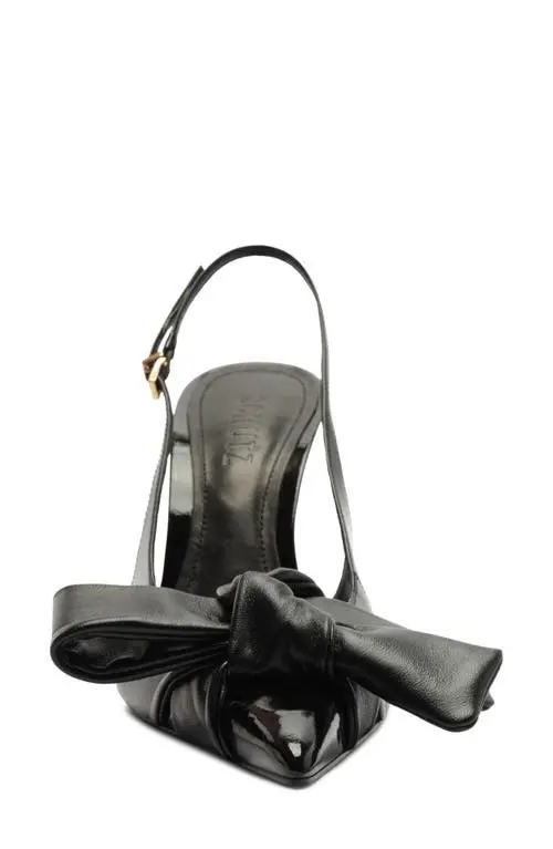 Schutz Liora Bow Slingback Pointed Toe Pump - Black