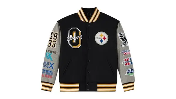 OVO X Nfl Pittsburgh Steelers Wool Varsity Jacket