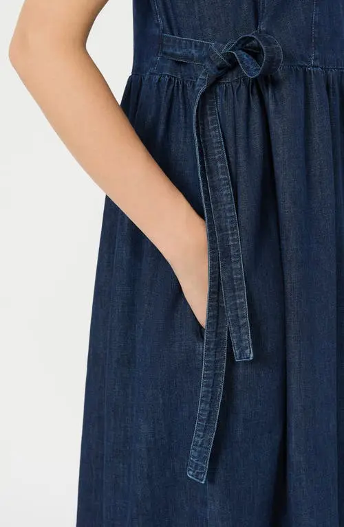 Max Mara Sleeveless Cotton Denim Dress