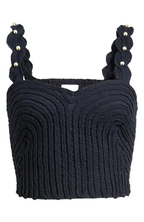 CIEBON Atalia Braid Detail Cotton Tank