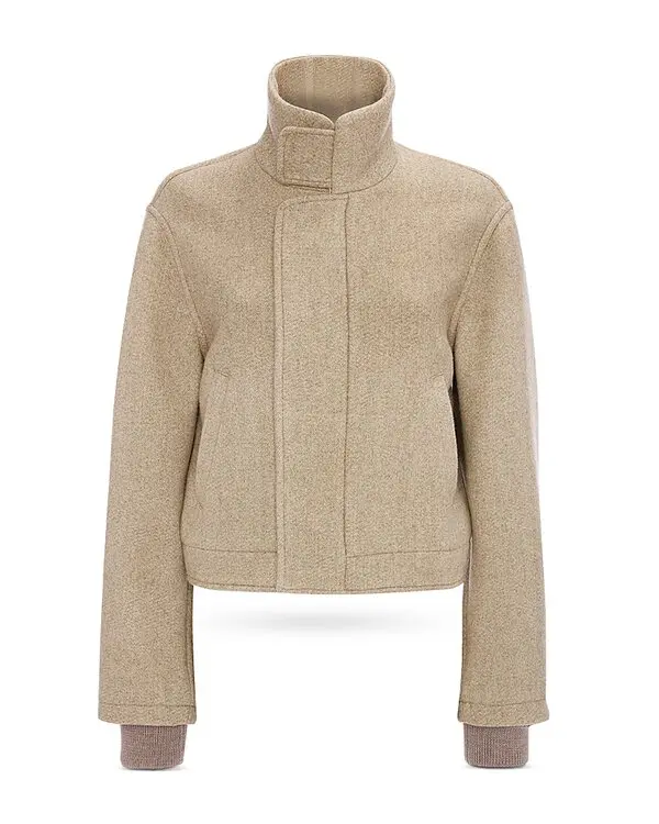 Victoria Beckham Wool Blend Bomber Jacket