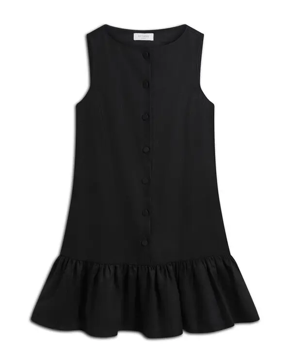 HOBBS LONDON Ilana Linen Dress With Ruffled Hem