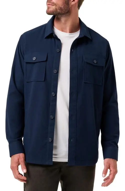 Travis Mathew Wanna Bet Stretch Poplin Button-up Shirt Jacket