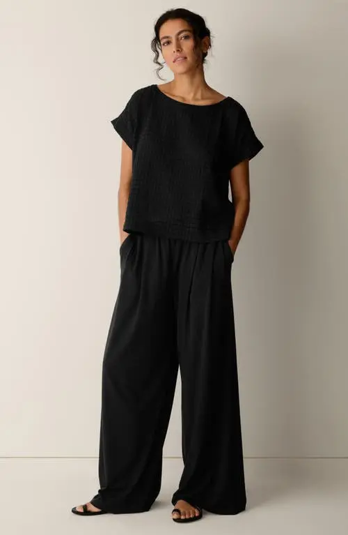 Eileen Fisher Ballet Neck Boxy Top