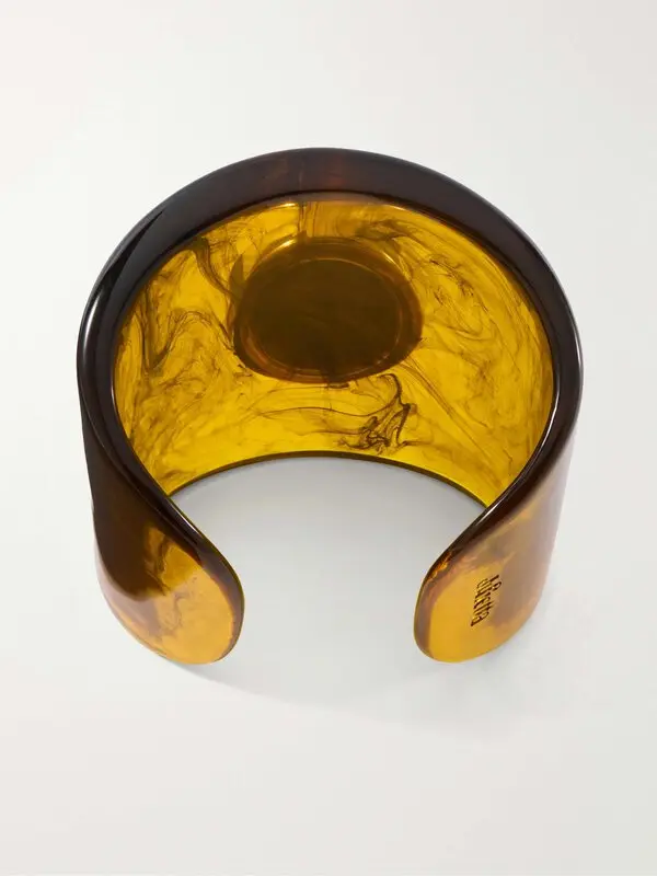 JULIETTA Nera Rhodium-plated, Onyx And Resin Cuff
