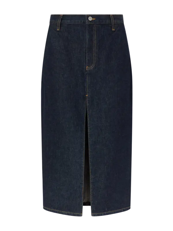 Khaite Anden Denim Midi Skirt - Blue