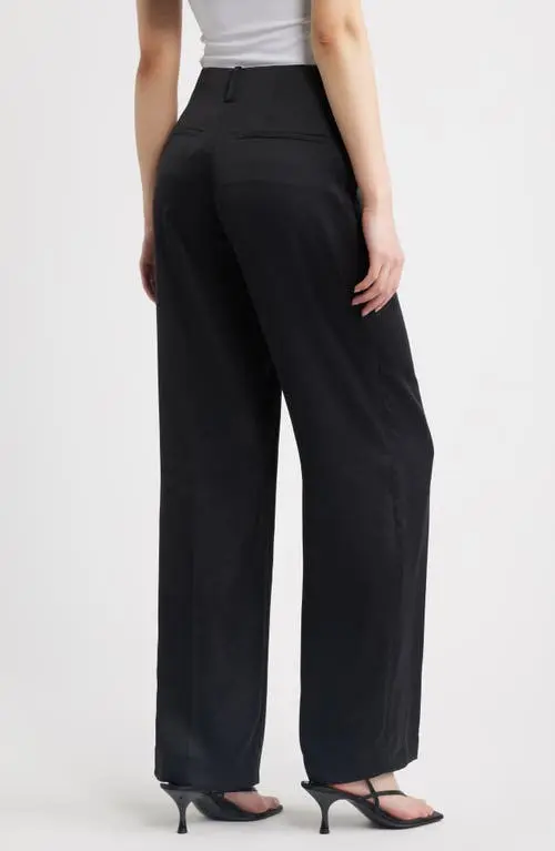 Theory Classic Straight Leg Satin Pants