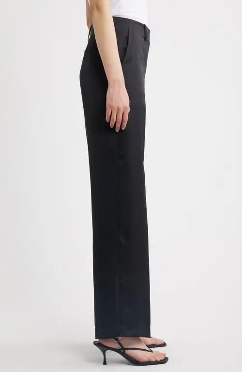 Theory Classic Straight Leg Satin Pants