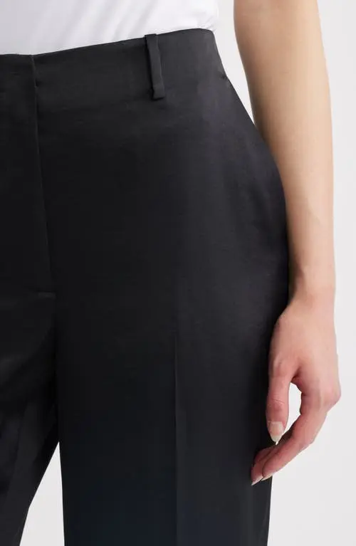 Theory Classic Straight Leg Satin Pants