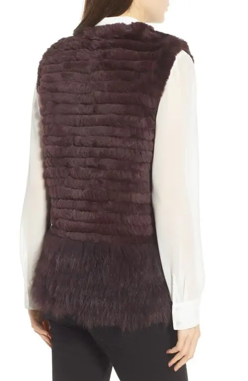 Love Token Genuine Rabbit & Fox Fur Vest