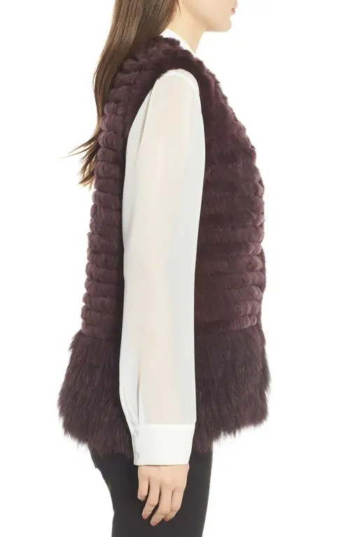 Love Token Genuine Rabbit & Fox Fur Vest