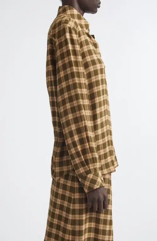 WALES BONNER Ritual Plaid Button-down Shirt