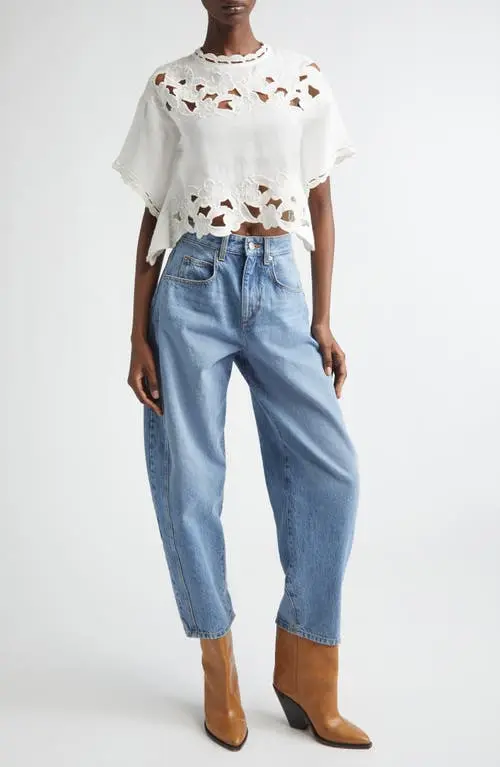 Isabel Marant Étoile Relda Crop Eyelet Top