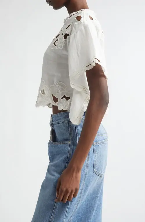 Isabel Marant Étoile Relda Crop Eyelet Top