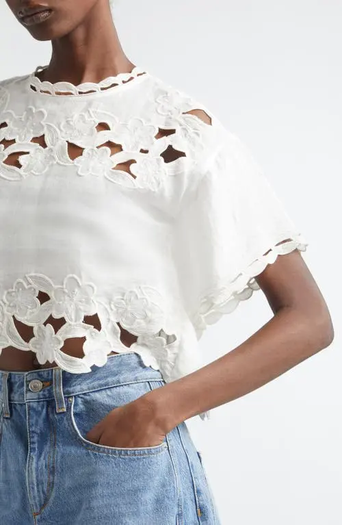 Isabel Marant Étoile Relda Crop Eyelet Top
