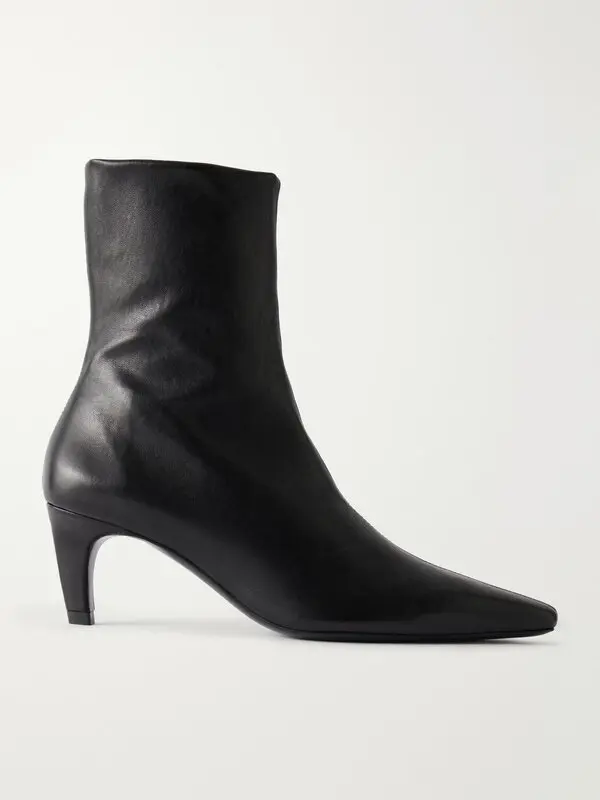 JUDE Cave Leather Ankle Boots - Black