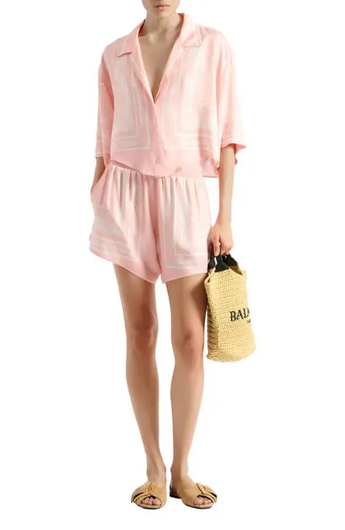 Balmain Printed Foulard Pyjama Shorts - Pink
