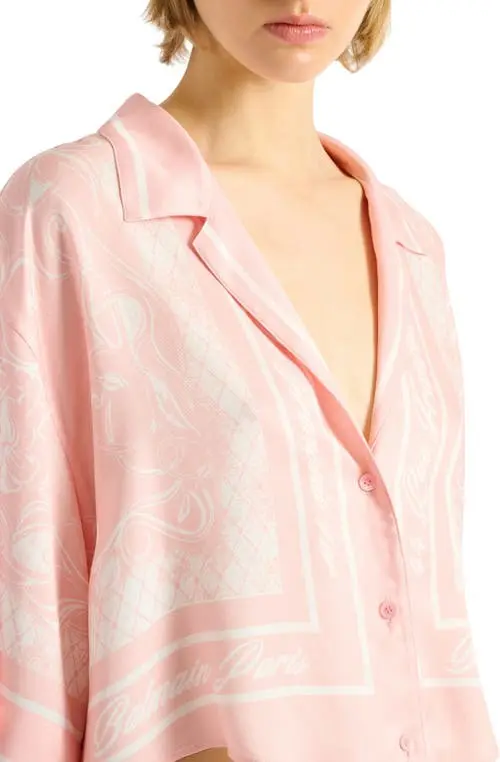 Balmain Printed Foulard Twill Pyjama Shirt