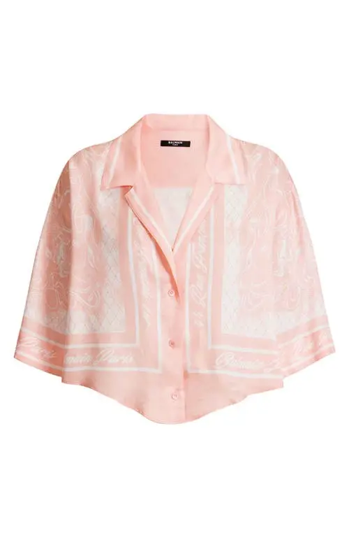 Balmain Printed Foulard Twill Pyjama Shirt