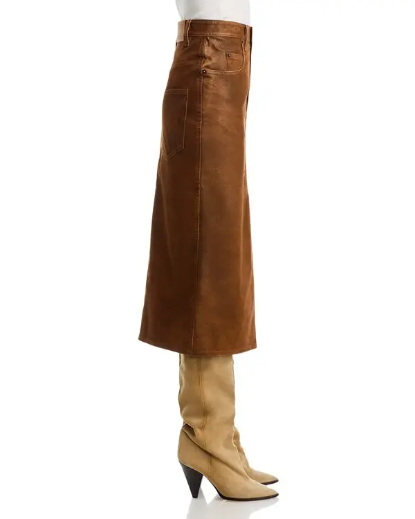 Isabel Marant Étoile Bisane Faux Leather Midi Skirt