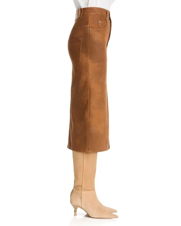 Isabel Marant Étoile Bisane Faux Leather Midi Skirt