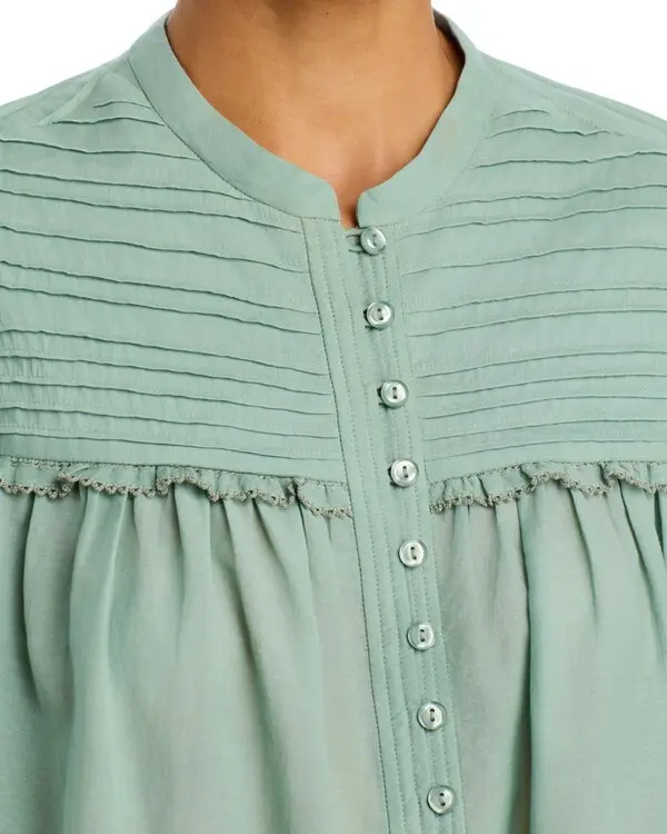 Isabel Marant Étoile Douna Pintucked Blouse - Sage