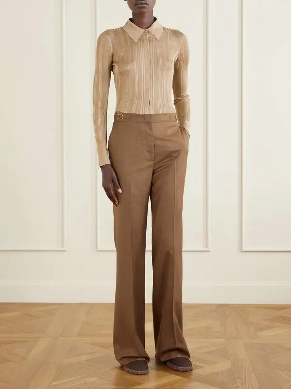 Gabriela Hearst Tamar Ribbed Silk Shirt