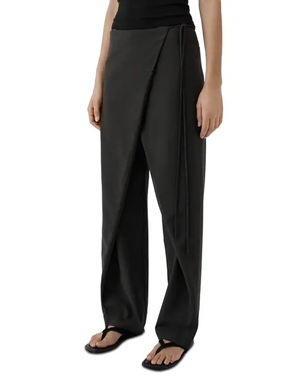 ST. AGNI Wrap Rouleau Wool Blend Pants