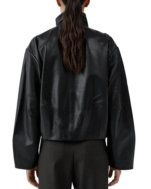 ST. AGNI Coco Leather Zip-up Jacket