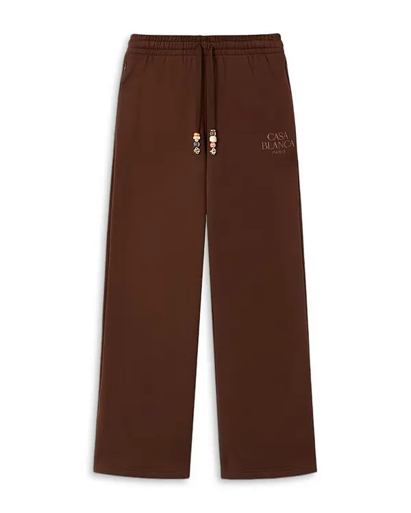 Casablanca Wide Leg Jogger Pants - Brown