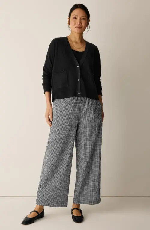 Eileen Fisher Organic Linen & Cotton V-neck Cardigan