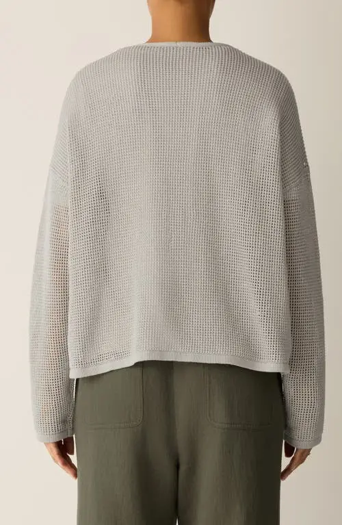 Eileen Fisher V-neck Open Knit Sweater