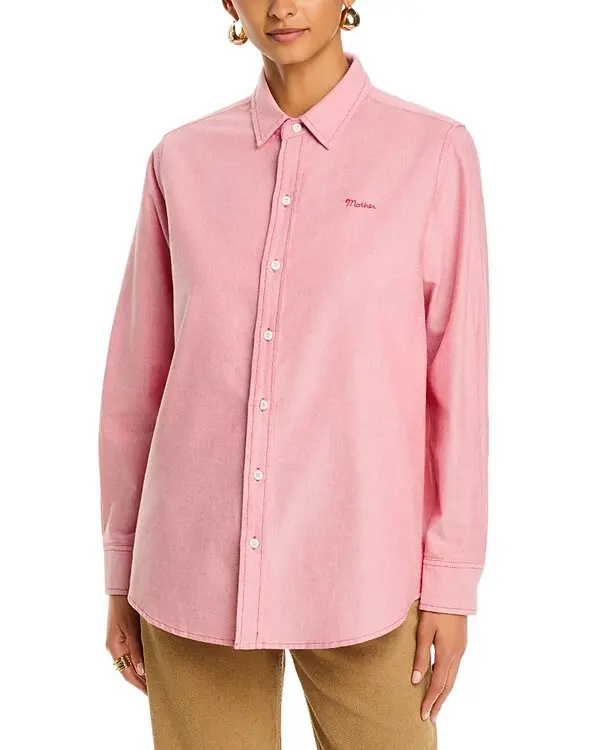 MOTHER The Bestie Button Front Shirt - Red