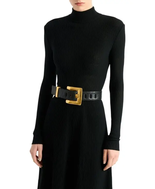Balmain Anthem Smooth Leather Belt