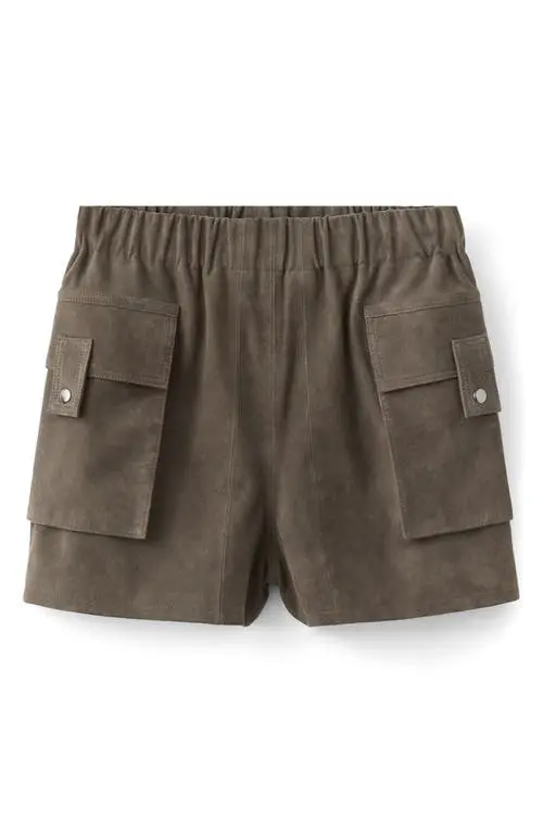 Mango Suede Shorts - Grey