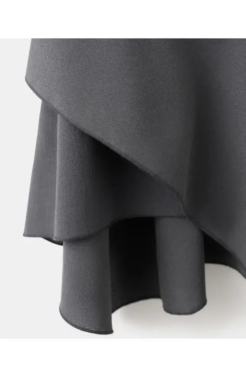 Mango Ruched Asymmetric Hem Minidress
