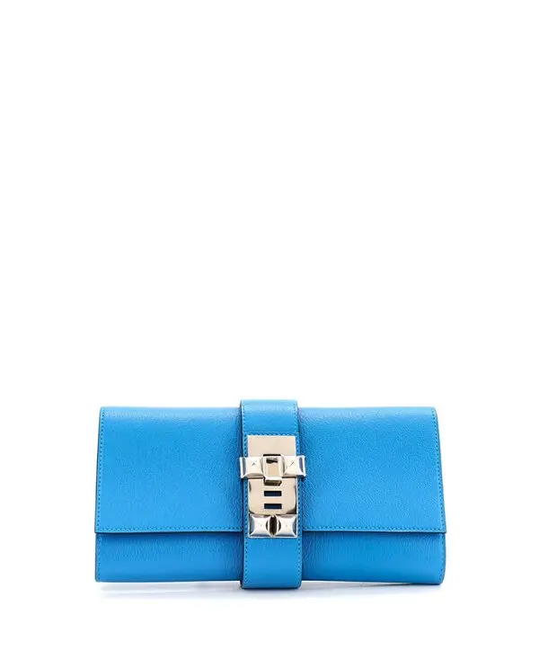 Hermès 23 Medor Clutch Chevre Mysore - Blue