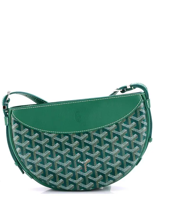 Goyard Hirondelle Shoulder Bag Coated Canvas And Leather - Green