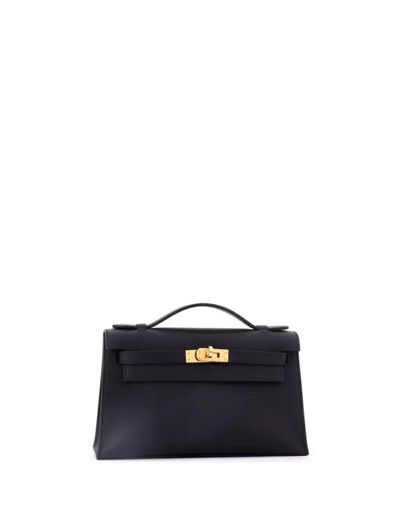 Hermès Kelly Pochette Swift - Black
