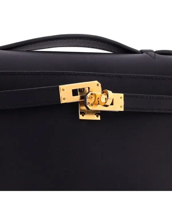 Hermès Kelly Pochette Swift - Black
