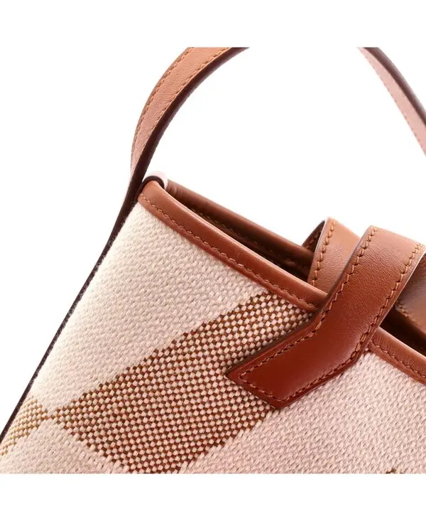 Hermès 27 Cabas H En Biais Tote Canvas With Leather - Brown