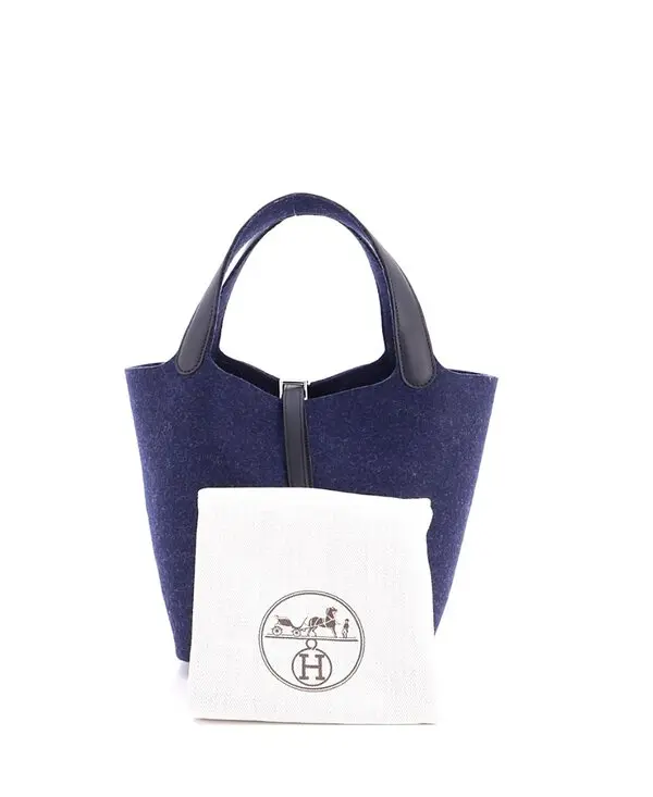 Hermès Mm Picotin Lock Bag Felt With Leather