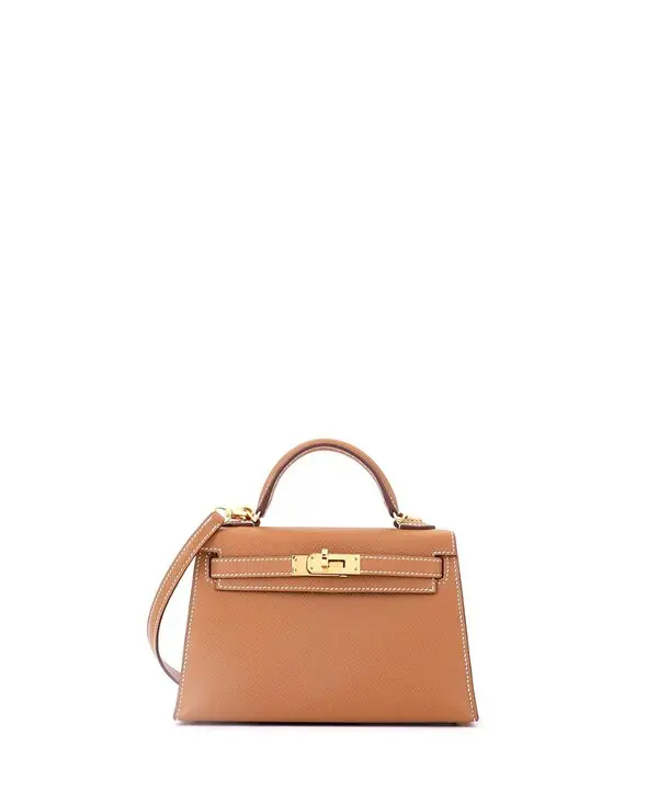 Hermès Kelly 20 Handbag Brown Epsom With Hardware - Gold
