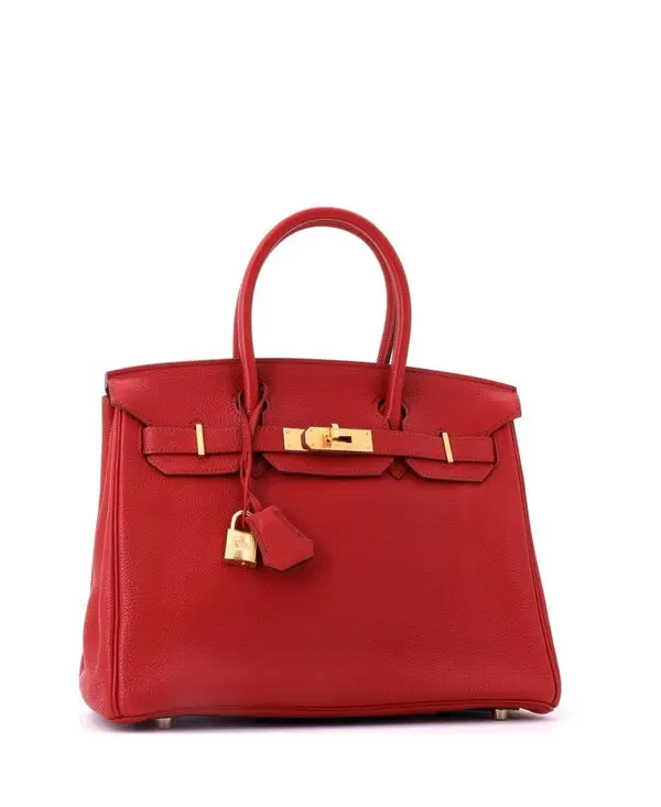 Hermès Birkin 30 Handbag Red Togo With Gold Hardware - Rouge Garance