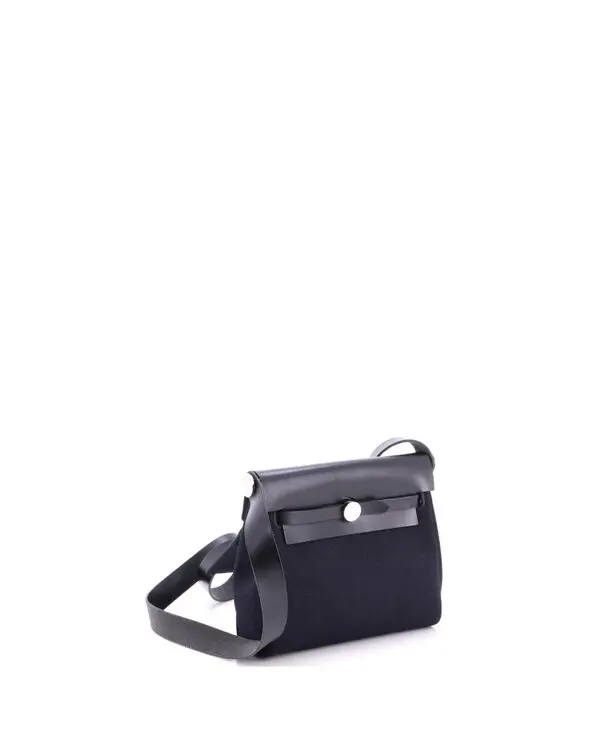 Hermès 20 Herbag Zip Toile And Leather - Black