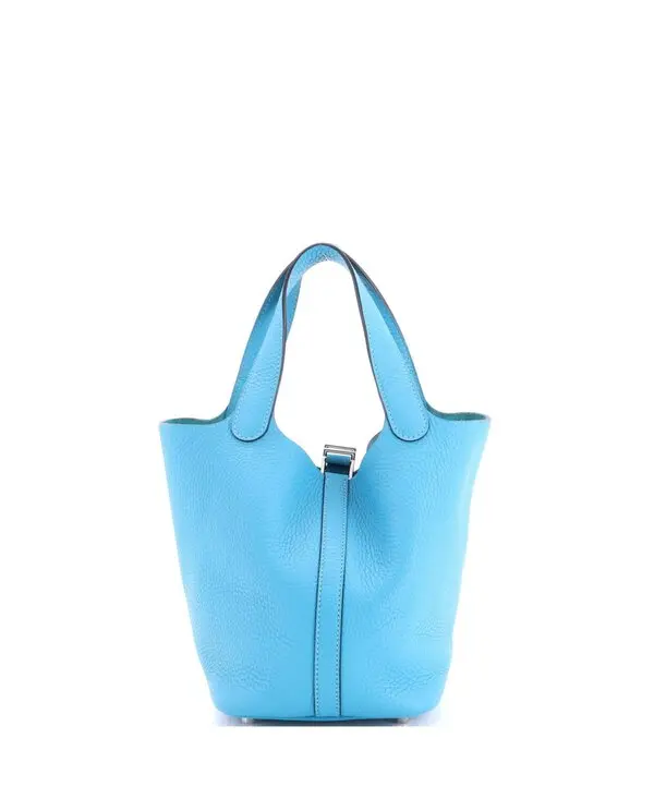 Hermès Pm Picotin Lock Bag Clemence - Blue